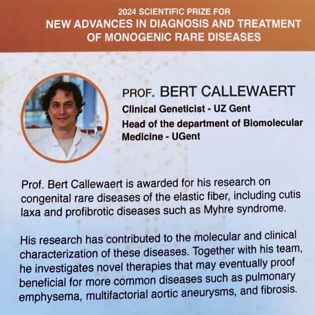 AstraZeneca otorgó su "Premio Científico 2024" al Prof. Bert Callewaert ...